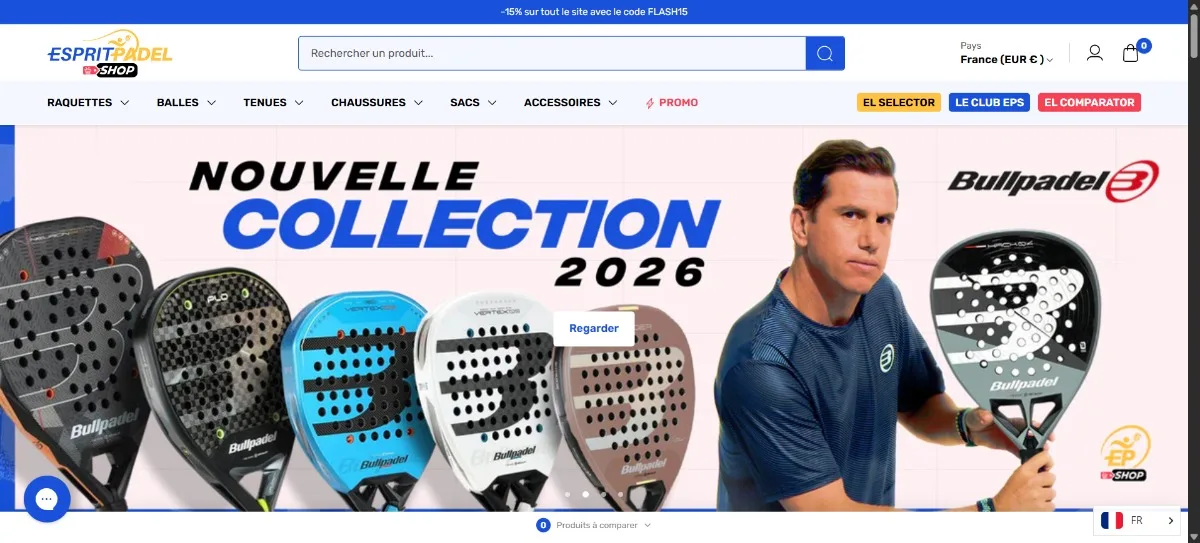 Esprit Padel Shop: avis perso et code promo PADELSPEAK15 (2026) -15%